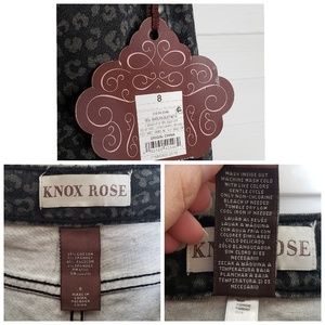 Knox Rose | Jeans | Knox Rose Animal Print Stud Step Hem Skinny Jeans ...